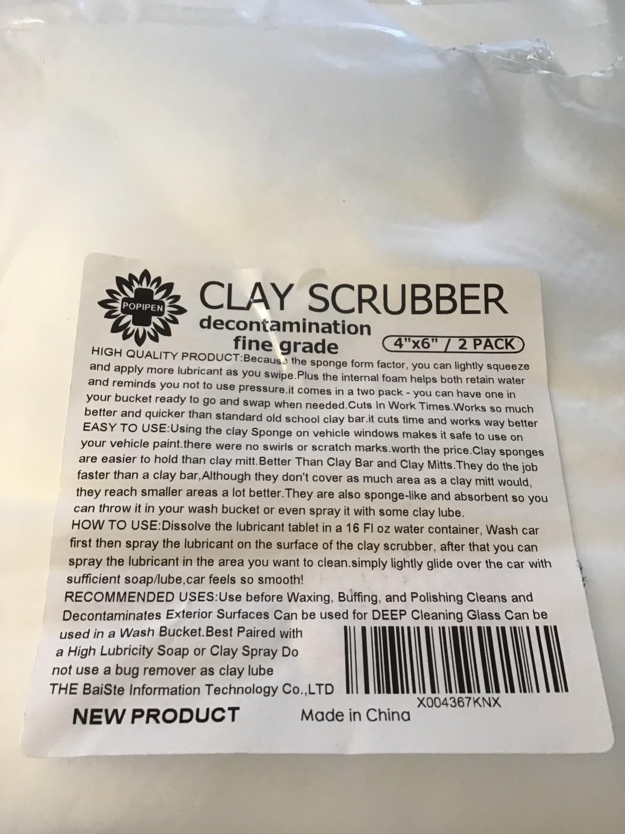 Amazon.com: POPIPEN 2-Pack Clay Bar Scrubber, Fast and Effective Remove ...