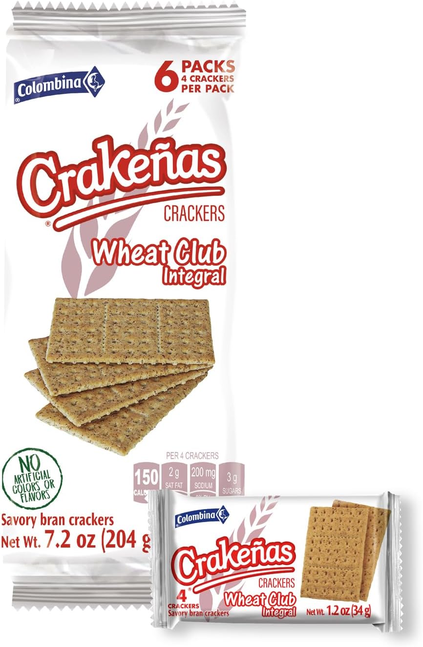 Amazon.com: Colombina Crakeñas (Crakenas) Wheat Club Crackers - 6 Packs ...