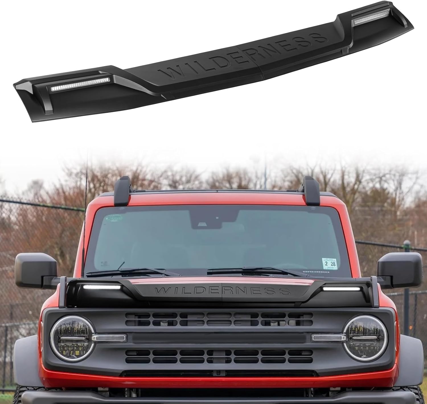 Amazon.com: Bracingo Hood Deflector with Light,Bug Shield Hood ...