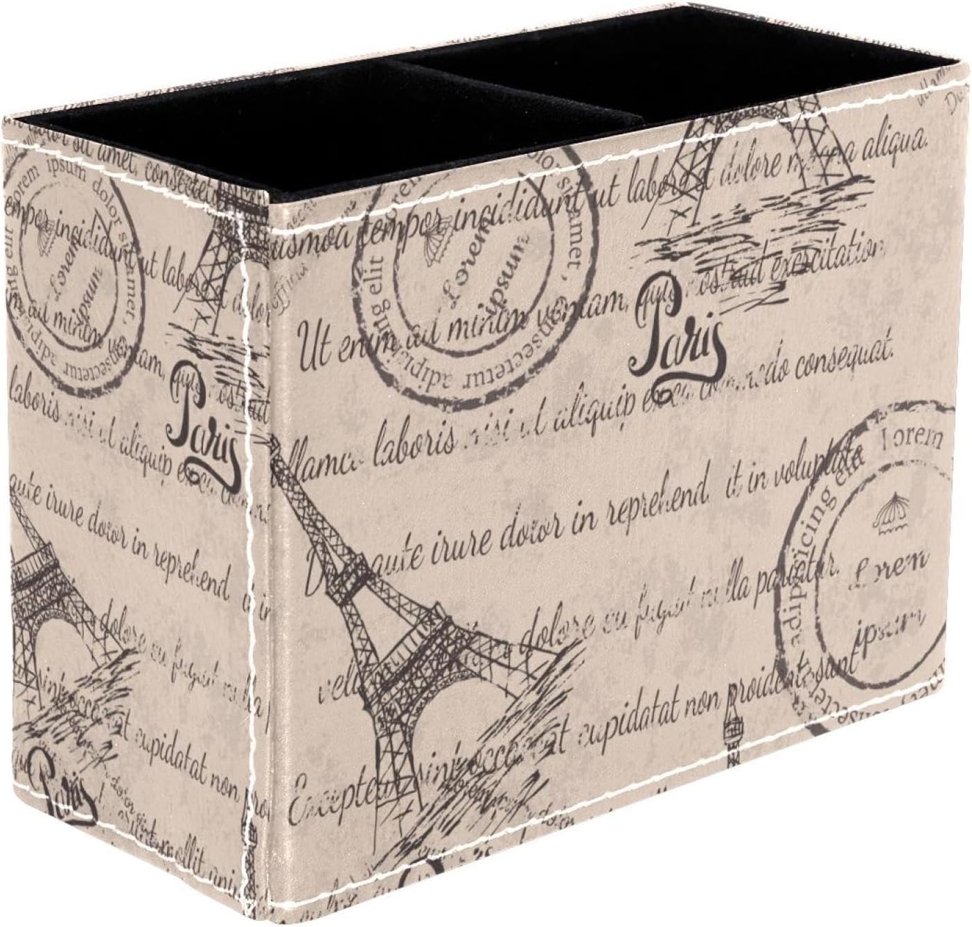 VAPOKF Eiffelturm Brief Paris Stempel Stifthalter für Schreibtisch, 2 ...