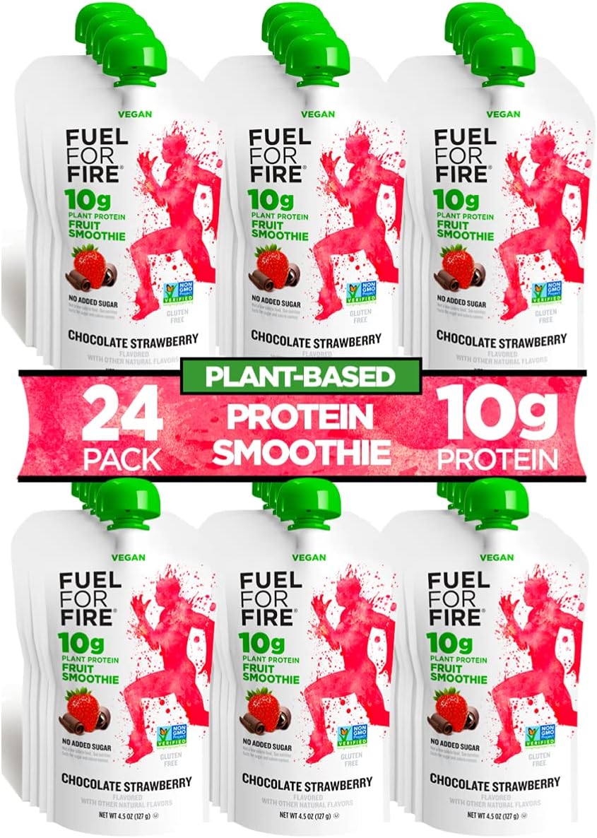 Amazon.com : Fuel for Fire VEGAN Protein Smoothie Pouch - Chocolate ...