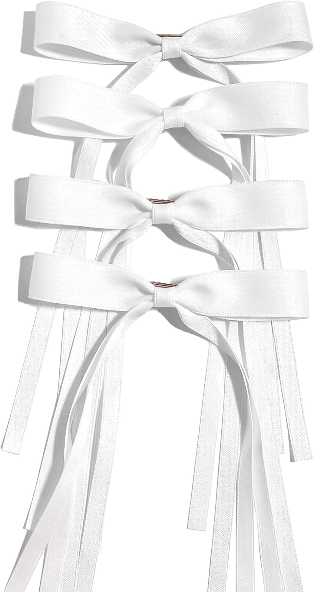 Amazon.com : Ayesha Hair Bows Clips Ribbon Bowknot with Long Tail 4pcs ...