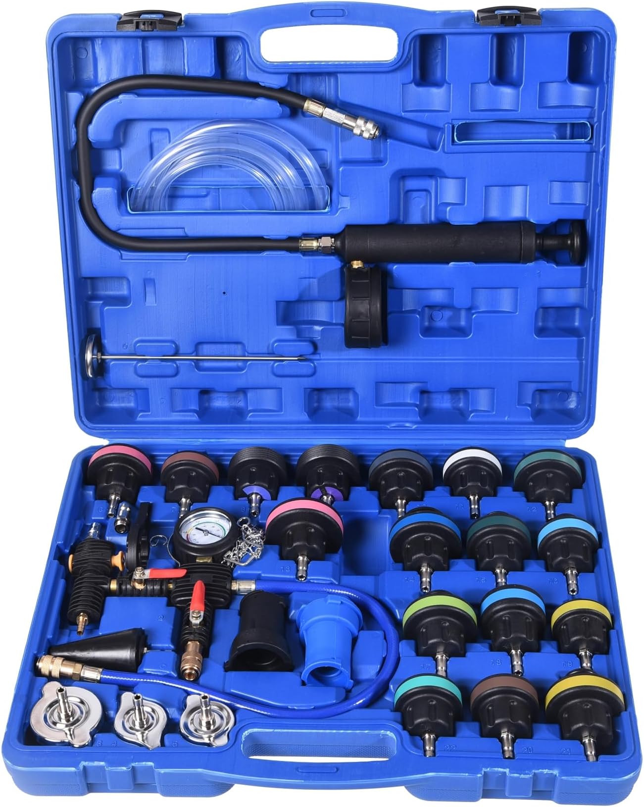DHA 28pc Cooling System Radiator Pressure Tester Kit, Radiator Coolant ...