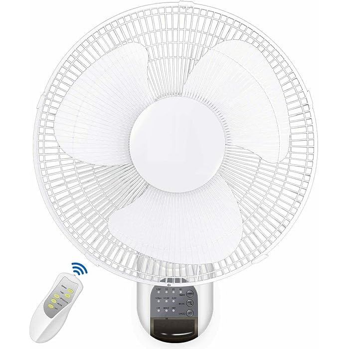 Buy NIGMA® Wall Mounted Fan | Oscillating/Rotating | 3 Speeds | Remote ...