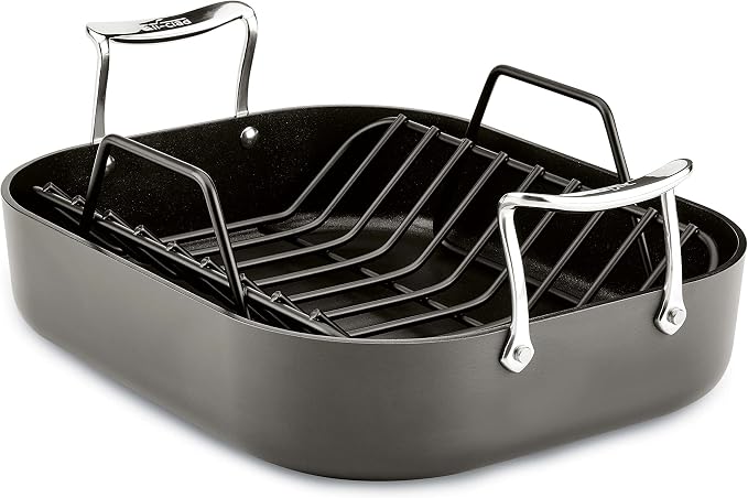 Amazon.com: All-Clad Essentials Hard Anodized Nonstick Roaster with ...