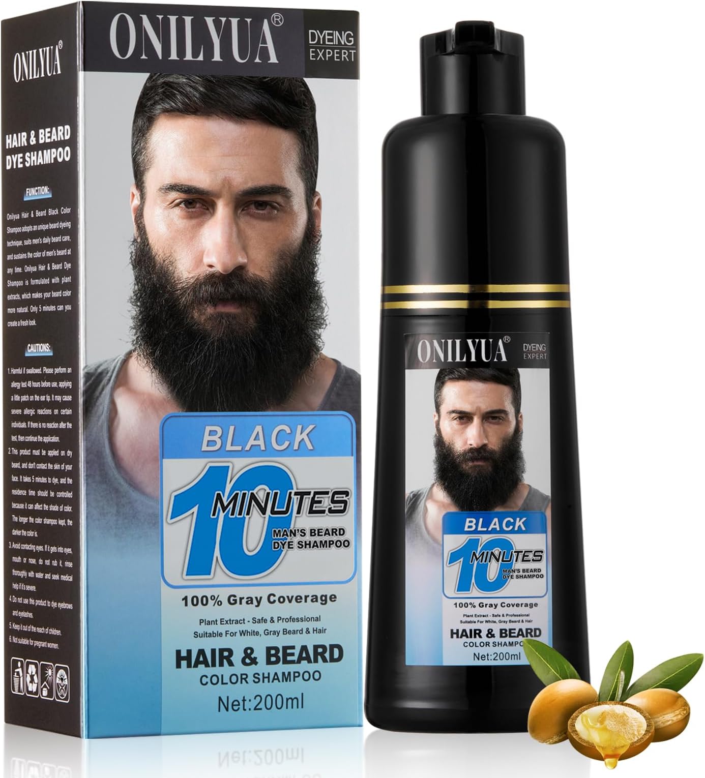 Amazon.com : REWIND IT 10 Light Brown Beard and Mustache Color : Beauty ...