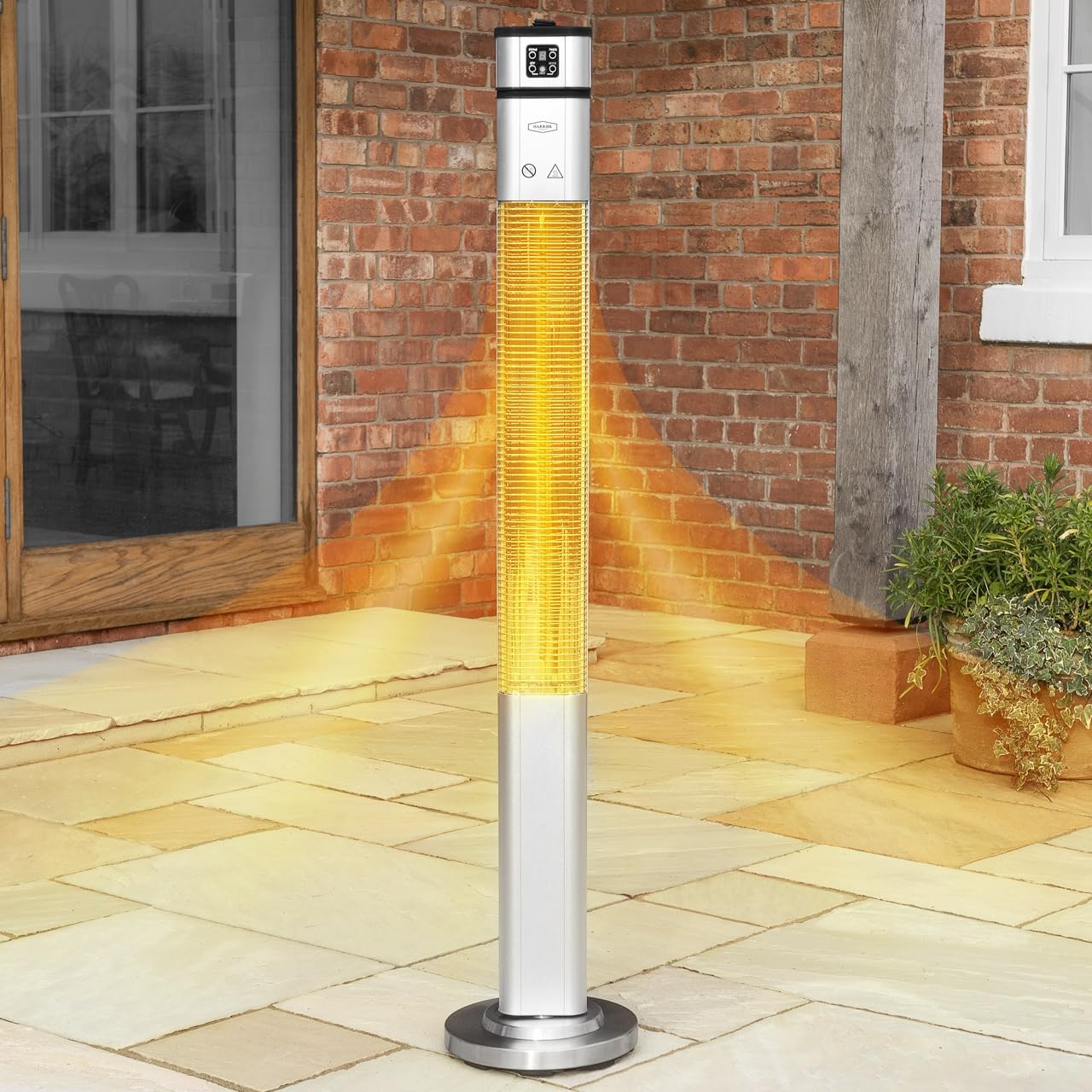 Swan SH16310N Al Fresco Electric Column Patio Heater with Adjustable ...