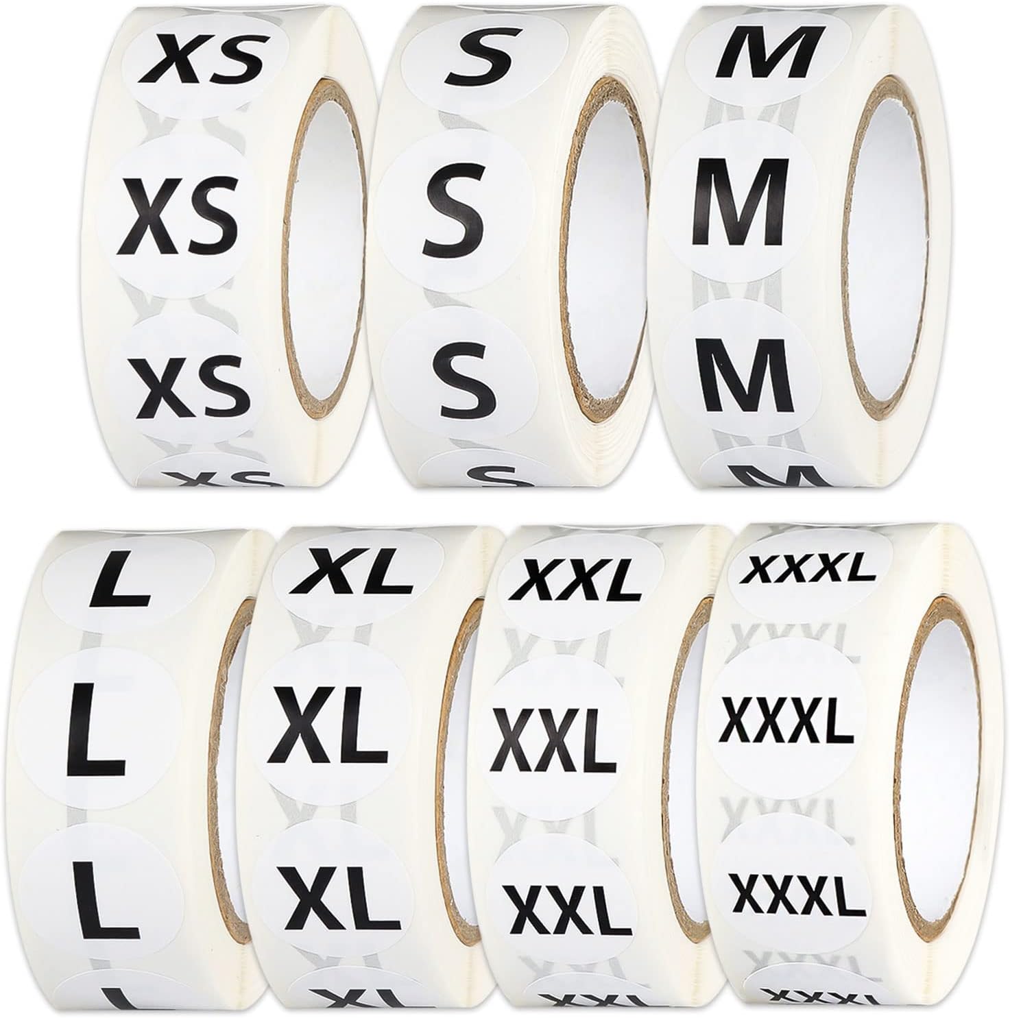 Amazon.com : 3500 PCS Clothing Size Stickers,Round Self Adhesive Size ...