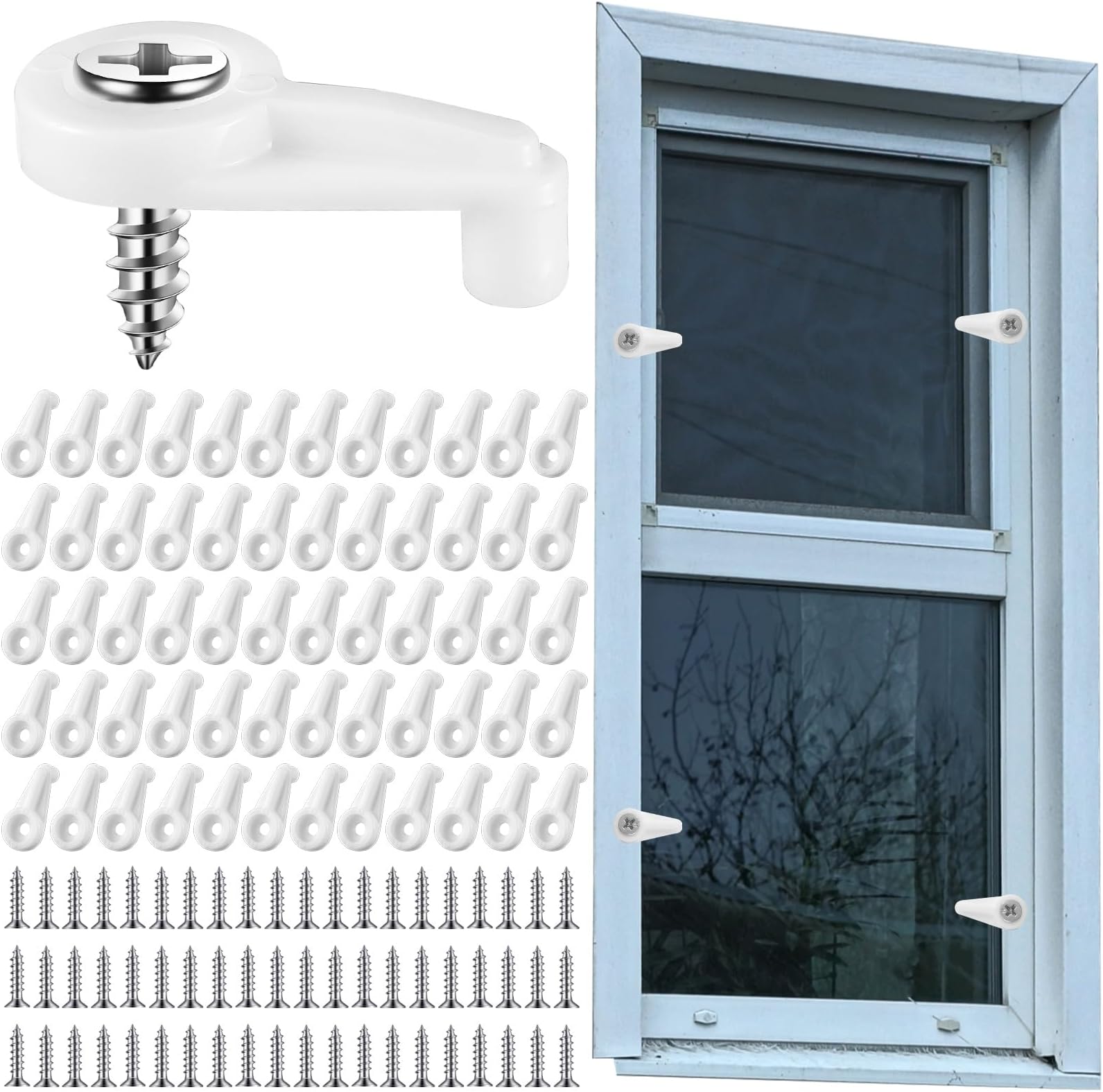 WP-9877H Screen Clips Storm W/Screws - 50 Pack, - Window Clips - Amazon.com