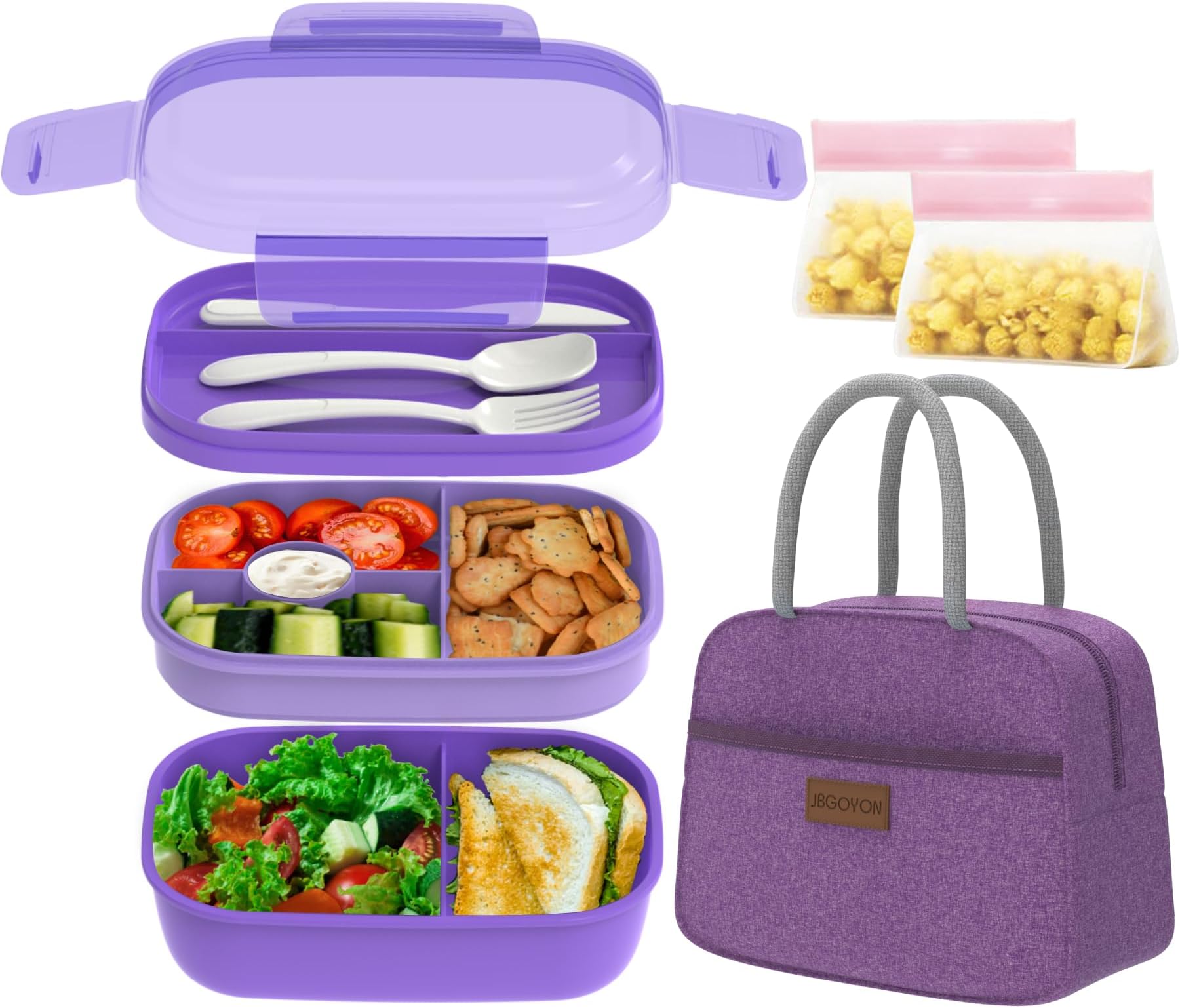 Amazon.com: Bento Box Adult Lunch Box, Stackable Lunch Container for ...