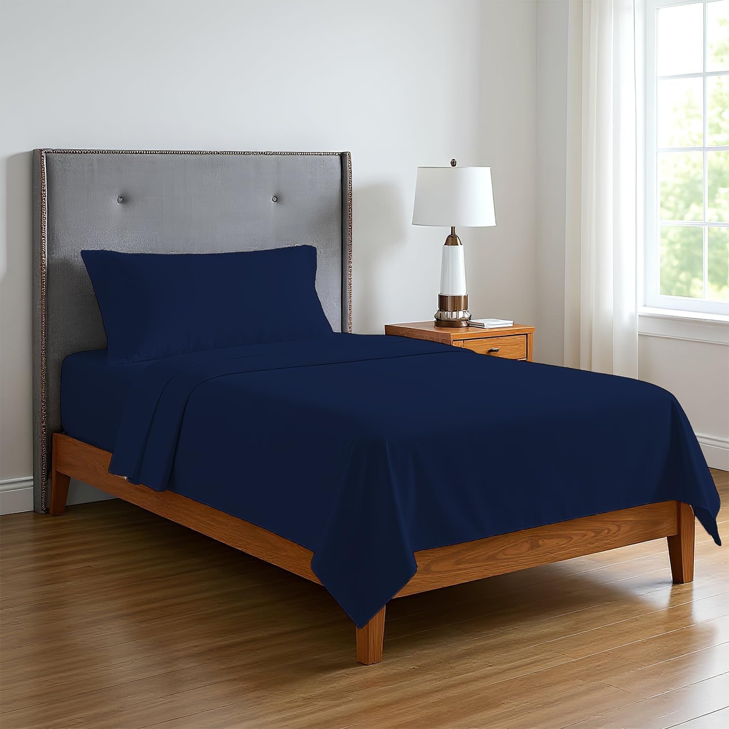 Amazon.com: Carressa Linen 100% Organic Cotton Twin Sheets Set - 3 PC ...