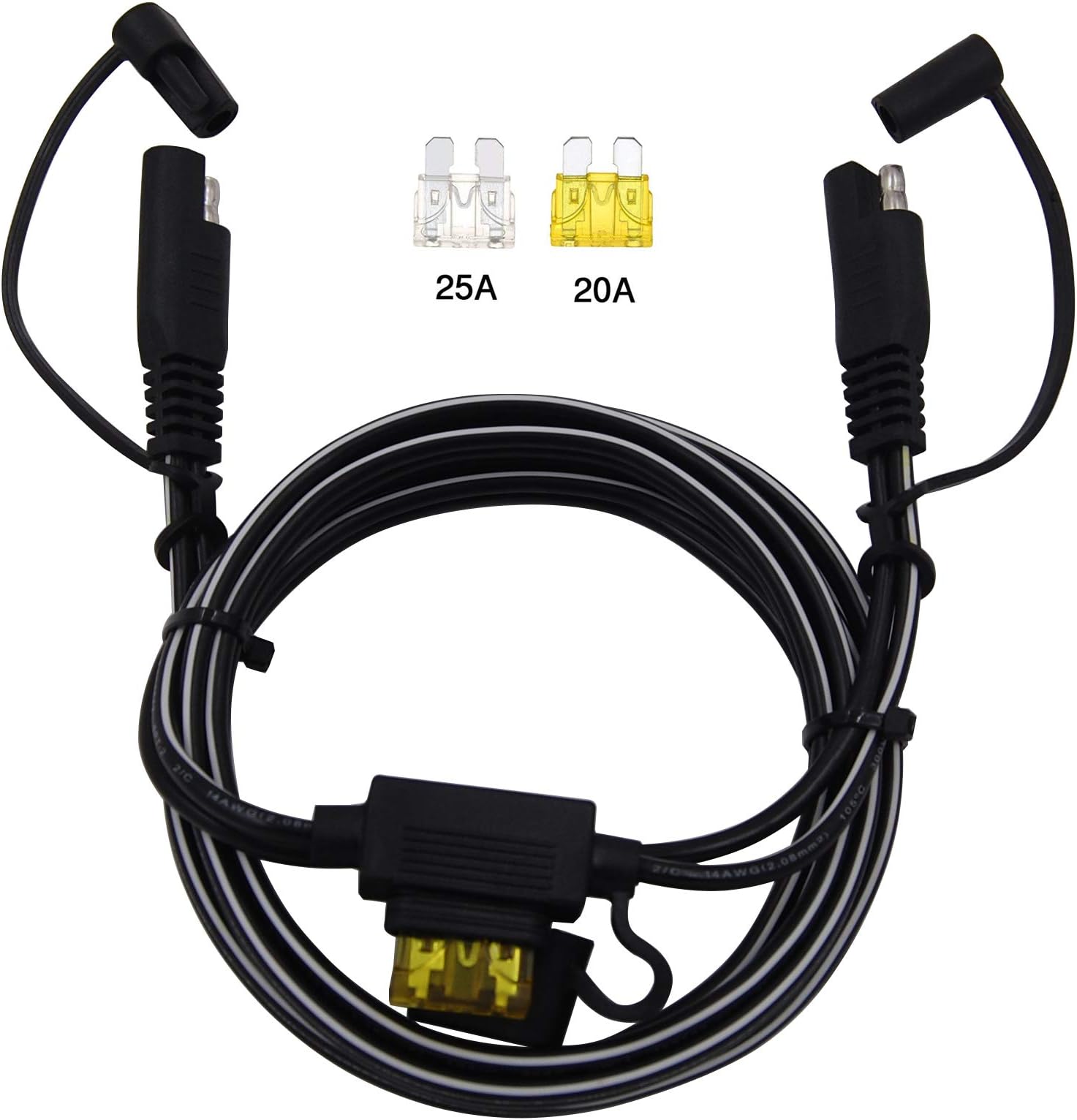 Amazon.com: SCCKE 2FT 14AWG SAE to SAE Extension Cable Quick Disconnect ...