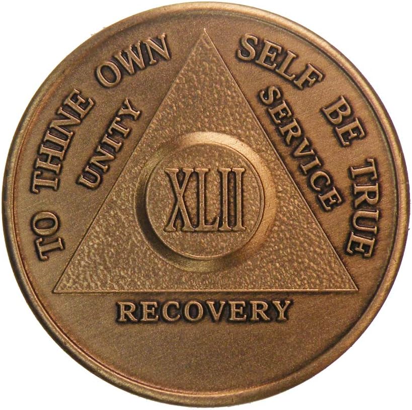 Amazon.com: 40 Year AA Medallion Traditional Bronze Raised Center ...