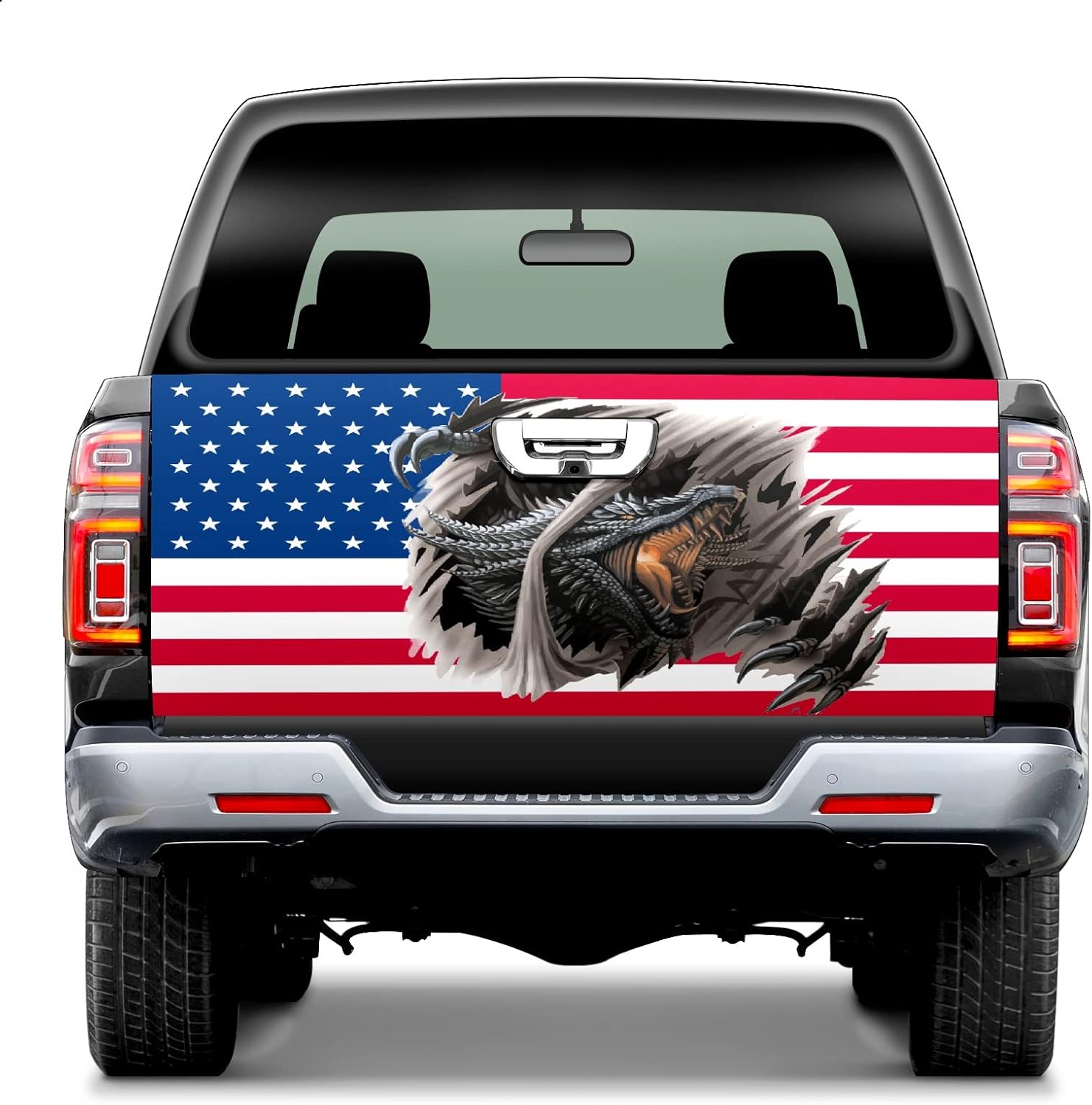 Amazon.com: 66''x26'' Truck Tailgate Decal America Flag Pickup Tailgate ...