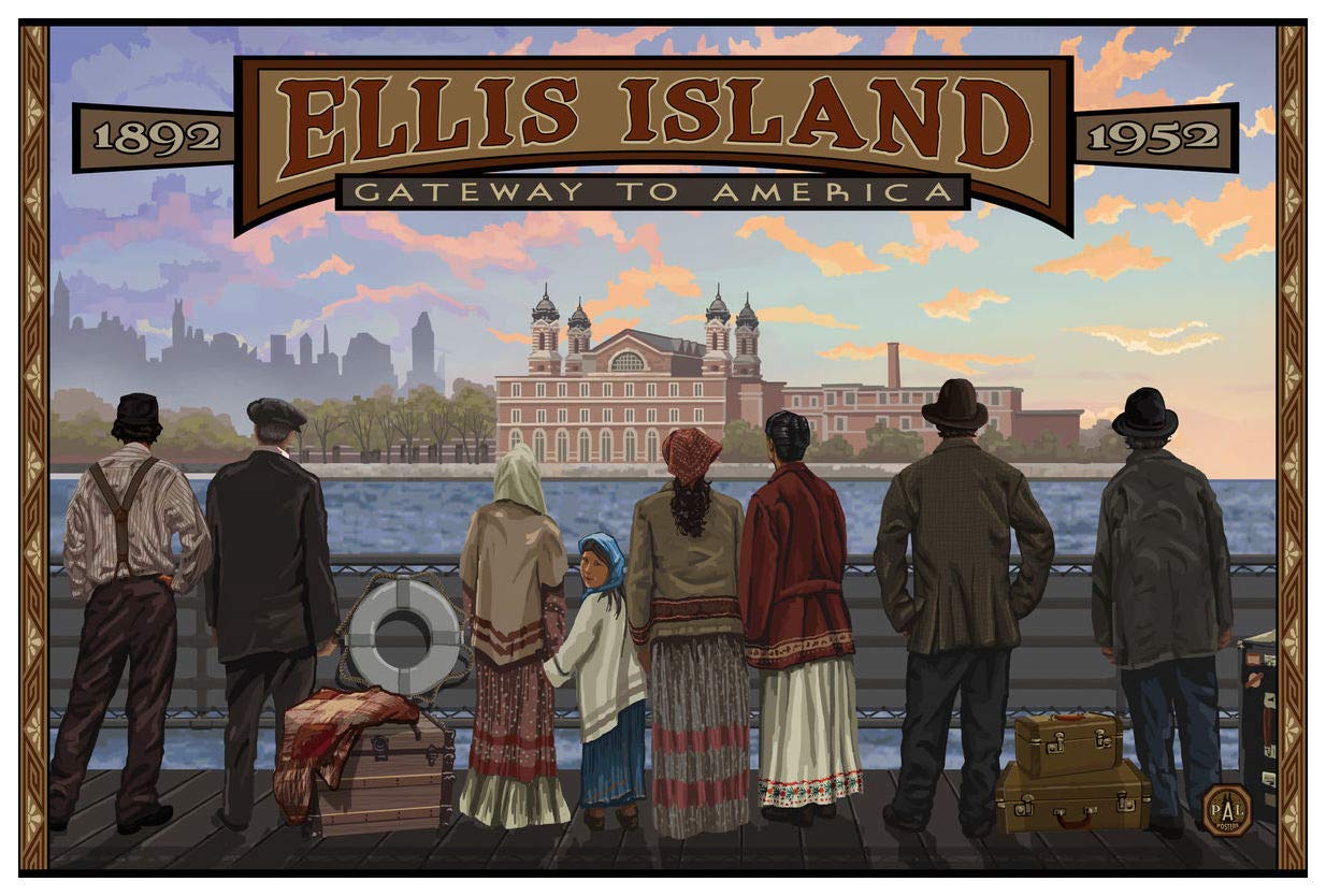Artwork Of Ellis Island