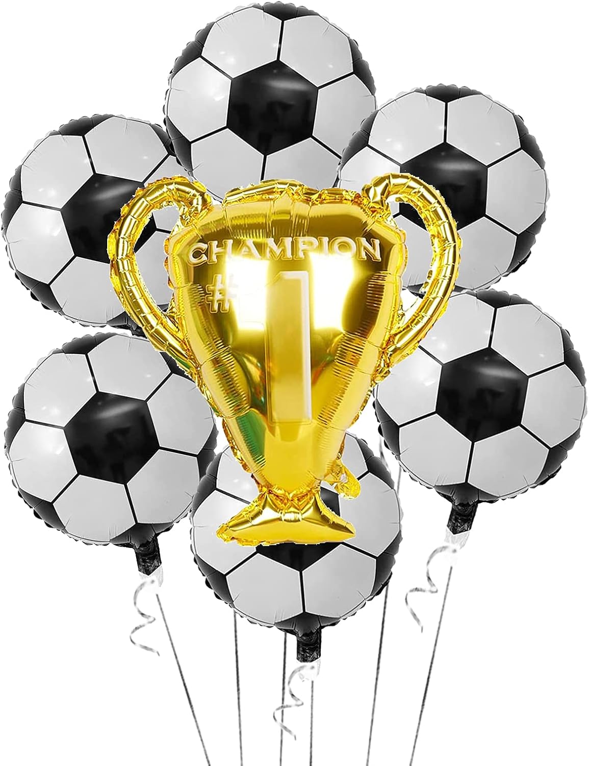 Amazon.com: Soccer Party Balloons Set, 7pcs Championship Trophy Balloon ...