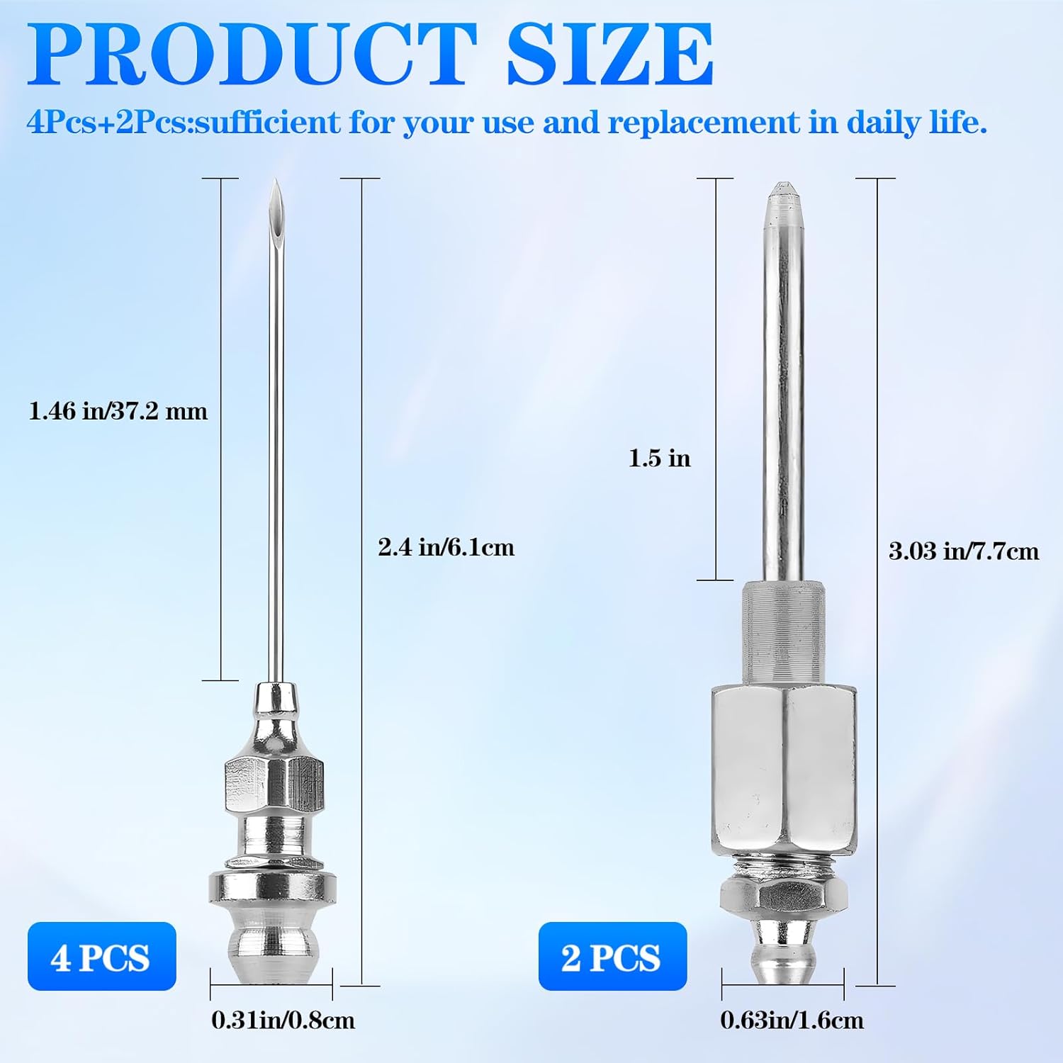 6pcs Grease Needle Nozzles Set,1/8 Inch NPT Threads Philippines | Ubuy