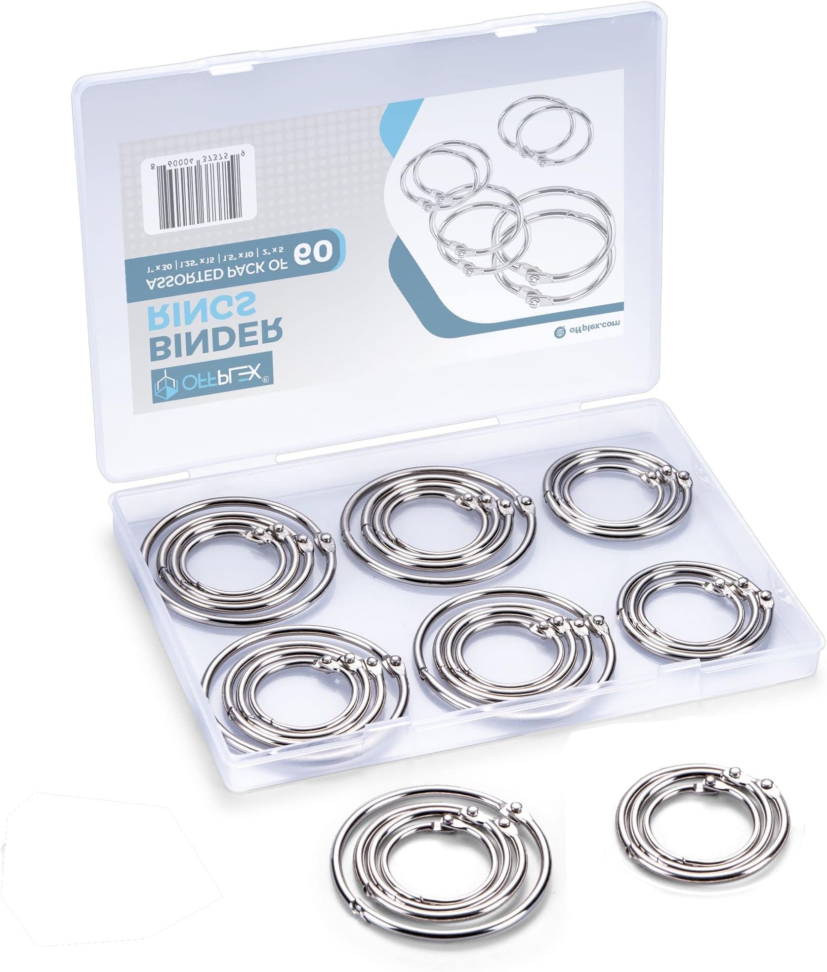 Amazon.com : ACCO Loose Leaf Binder Rings, 1 Inch Capacity, Silver, 100 ...
