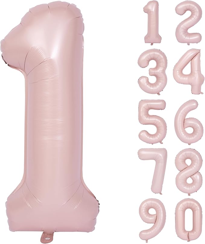 Amazon.com: 40 In Matte Pink Number Balloons Helium Foil Mylar Balloon ...