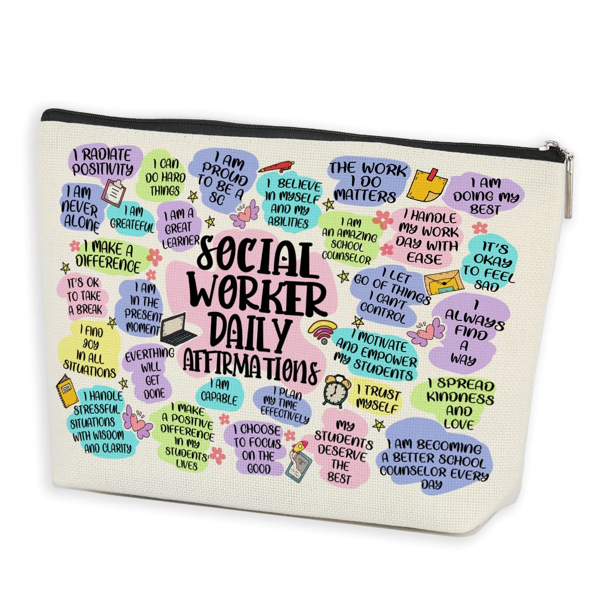 Amazon.com: Social Worker Gifts Inspirational Social Worker Makeup Bag ...