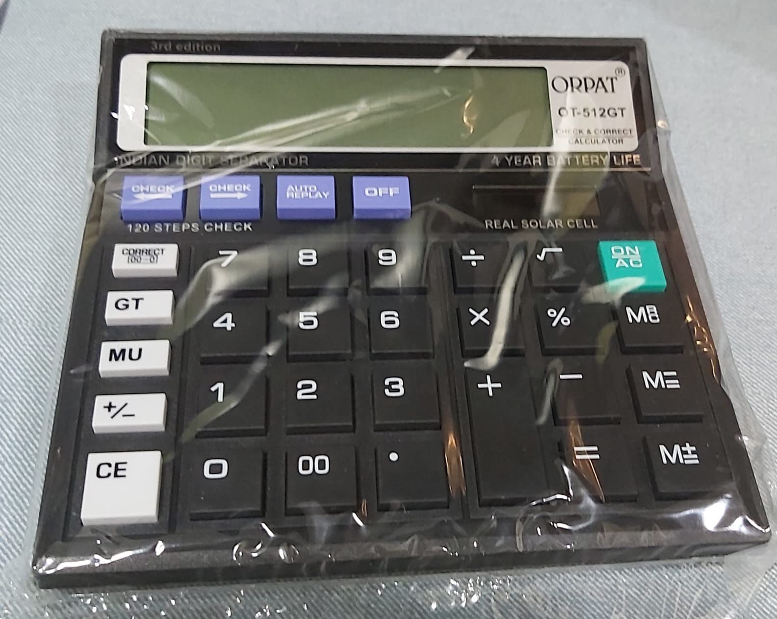 Orpat OT-512GT Calculator Black (Pack of 3 Calculator) : Amazon.in ...