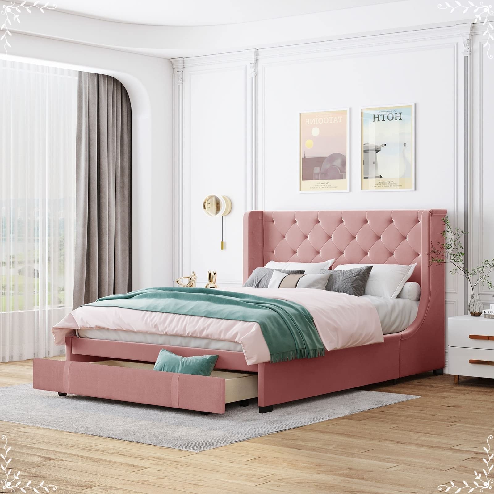 Marco De Cama Tamaño Queen, Lotes Grandes Amazon.com: Chezisam Base