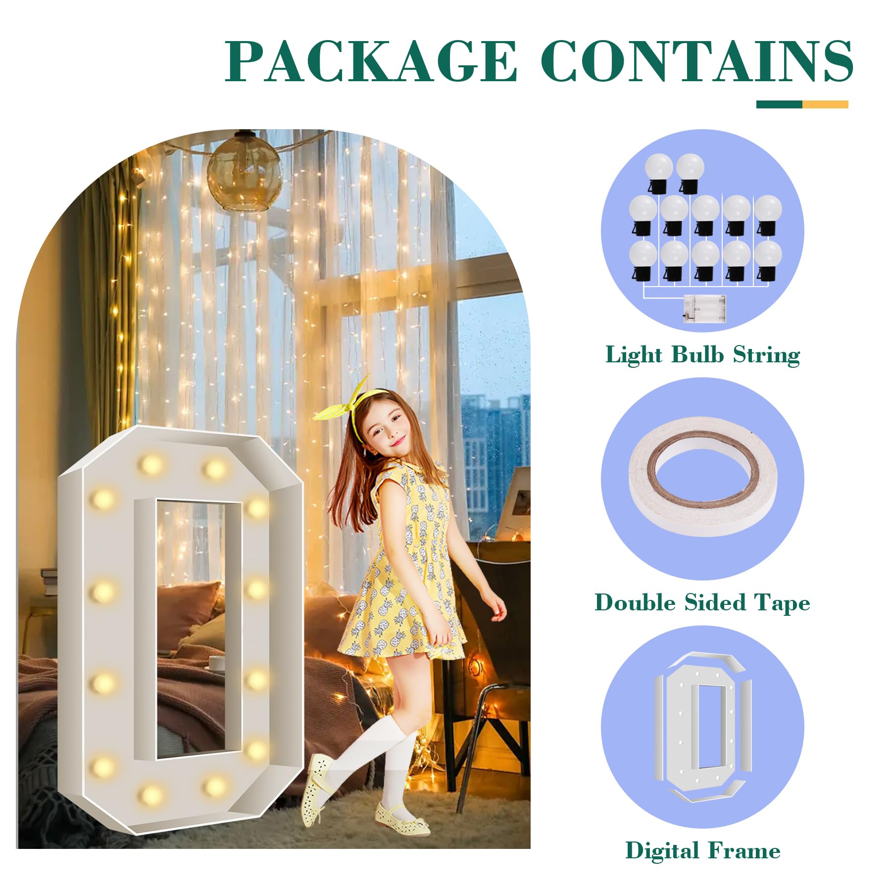 Snapklik.com : Ktondic 4FT Marquee Light Up Numbers, Marquee Numbers ...