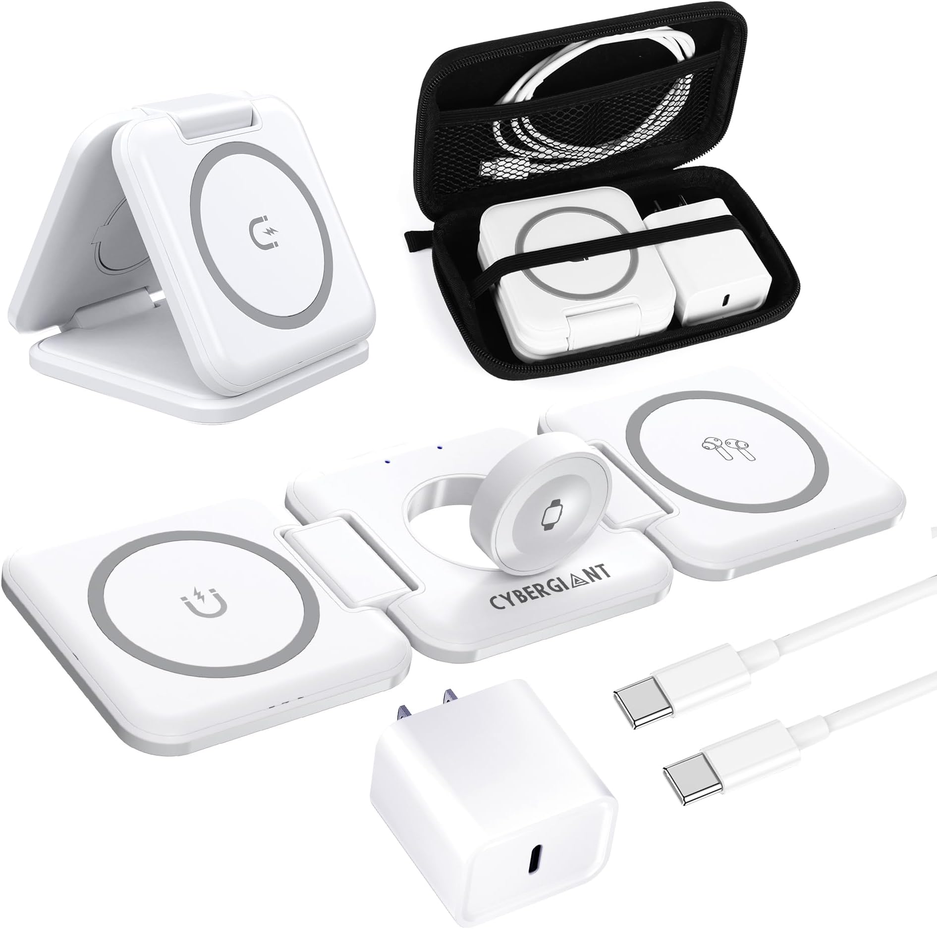 Amazon.com: CYBERGIANT 3 in 1 Apple Charging Station for iPhone Airpods ...