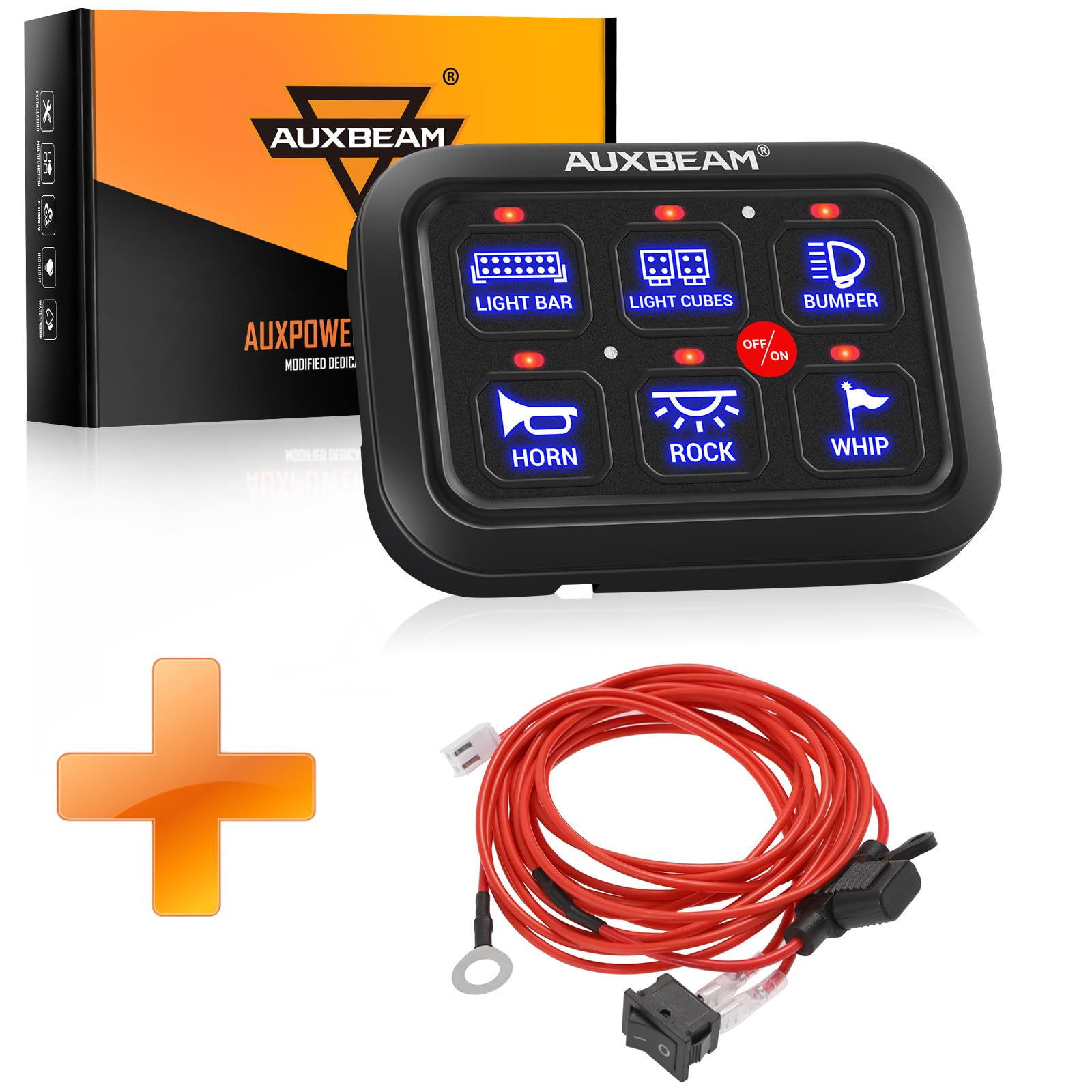 Amazon.com: Auxbeam Switch Panel 6 Gang Switch Panel BC60 Universal ...