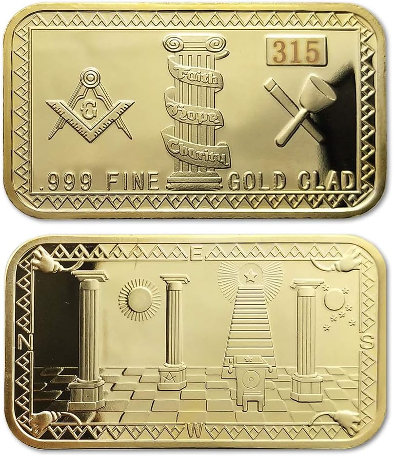 Amazon.com: Freemason Masonic Symbol Square Mason Coin : Office Products
