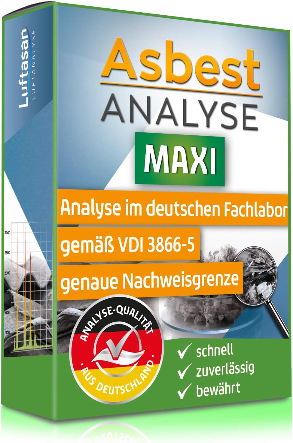 Luftasan Asbest Test Maxi – professionelle Asbest-Analyse Einer ...