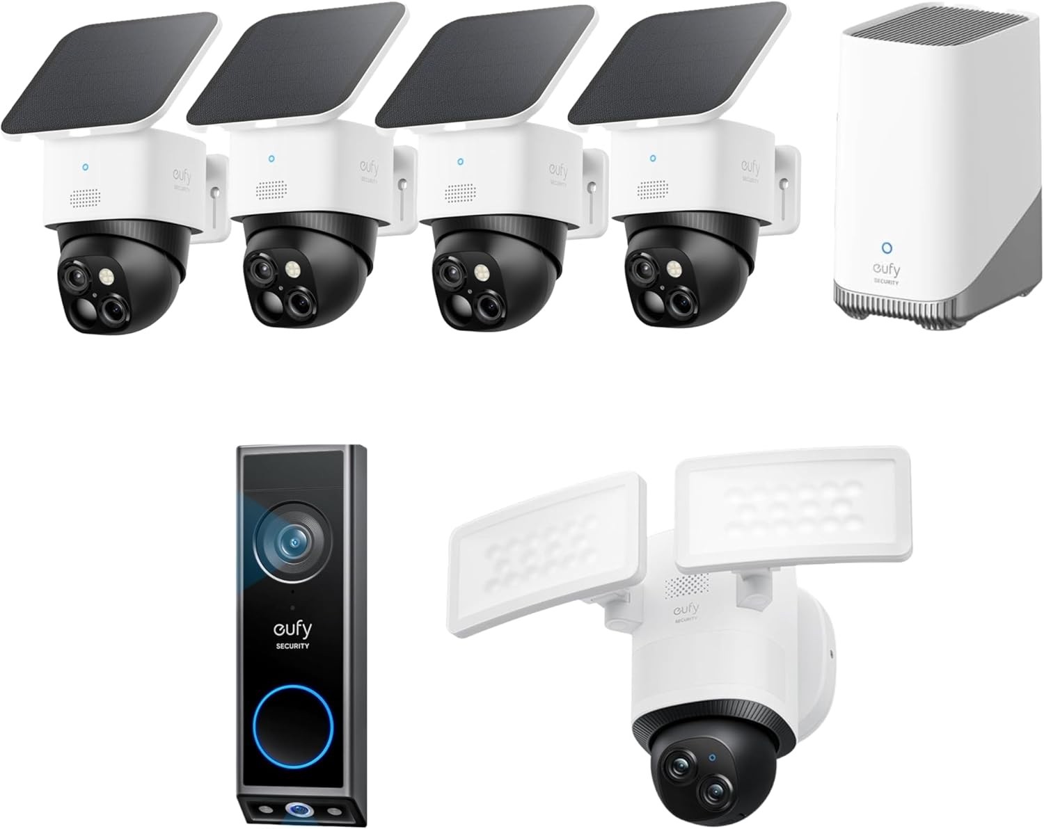 Amazon.com: eufy Security SoloCam S340 4-Cam Kit (HomeBase S380) with ...