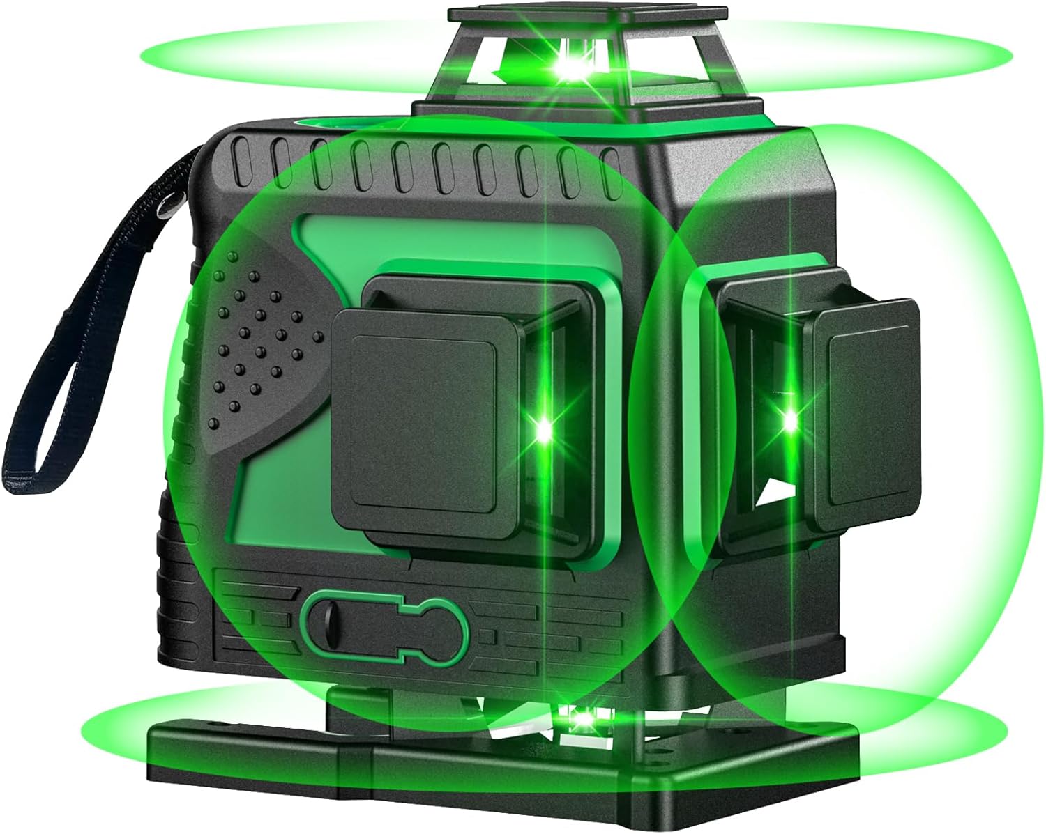 Laser Level 60m, TAOVINA Cross Line Laser Green Self-Leveling 4 x 360 ...
