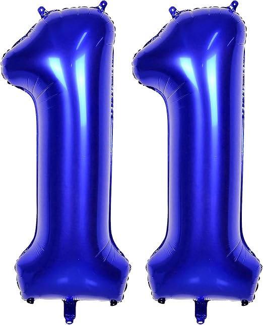 Amazon.com: 40 Inch Number Balloons 11, Navy Blue Helium Foil Number 11 ...