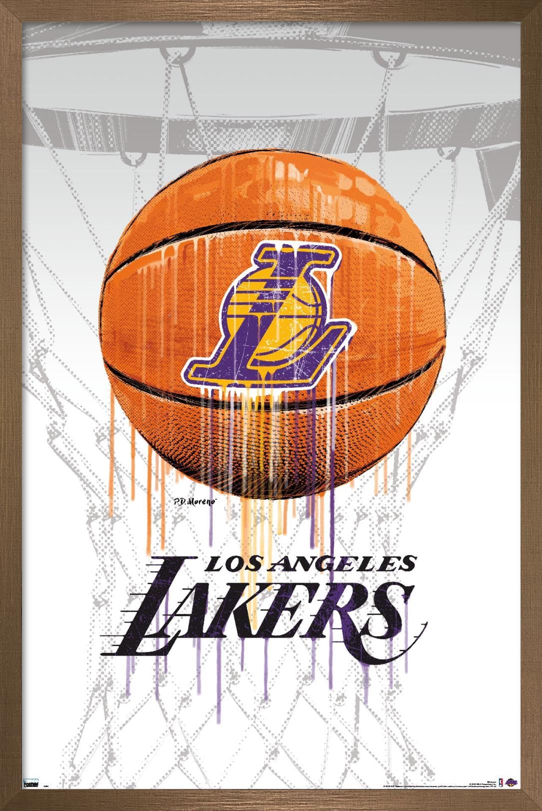 Amazon.com: Trends International NBA Los Angeles Lakers - Drip Ball 20 ...