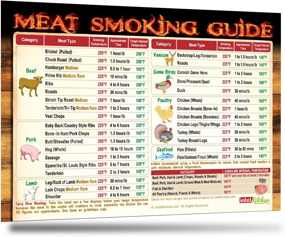 Amazon.com: Bear Paws - New Magnetic Meat Temperature Guide - Smoking ...