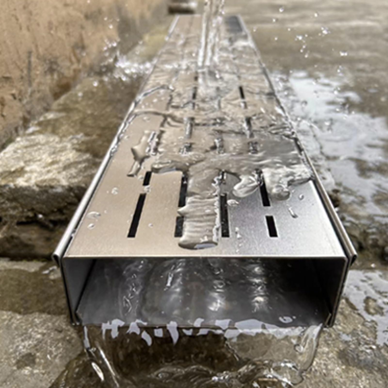 Amazon.com: Blazea Channel Drainage Trench Drain System, Heavy Duty ...