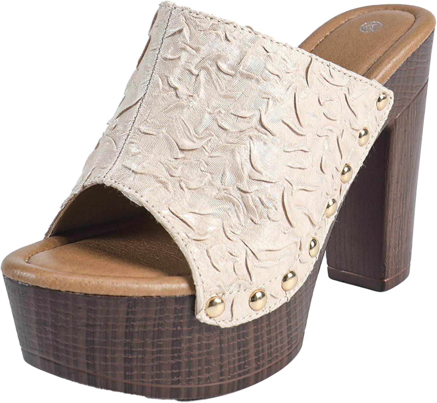 Amazon.com | GHIBHNA Women'S Platform Chunky Heel Mule Sandals ...