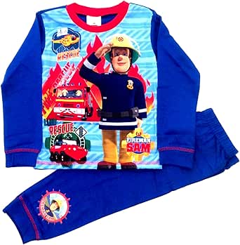 Fireman Sam Boys Official to The Rescue Pyjamas Age 2-3 Years : Amazon ...