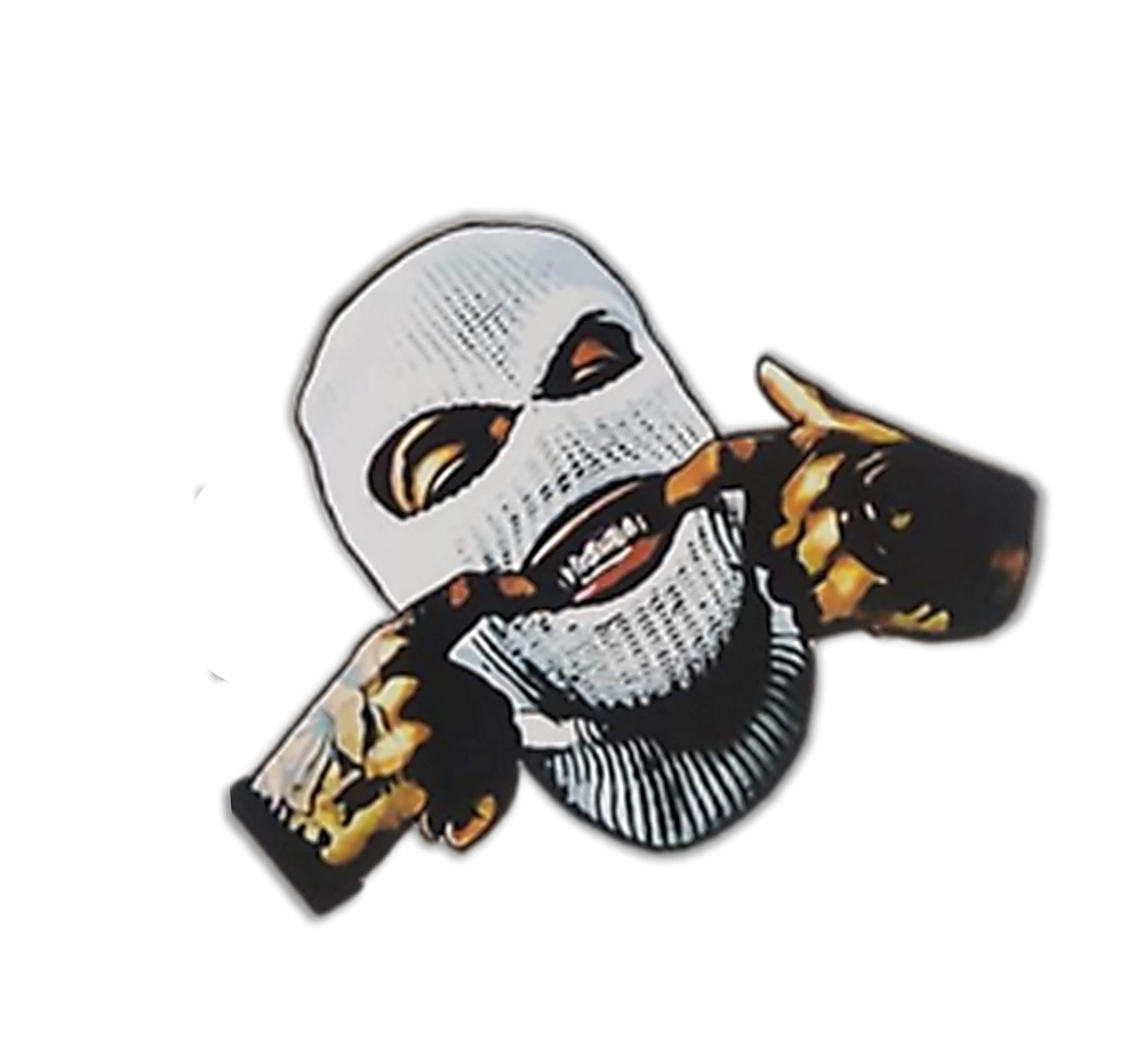 Buy UNIq Gangster Keep Smiling Glossy Finish Decal Sticker for Car Bike ...