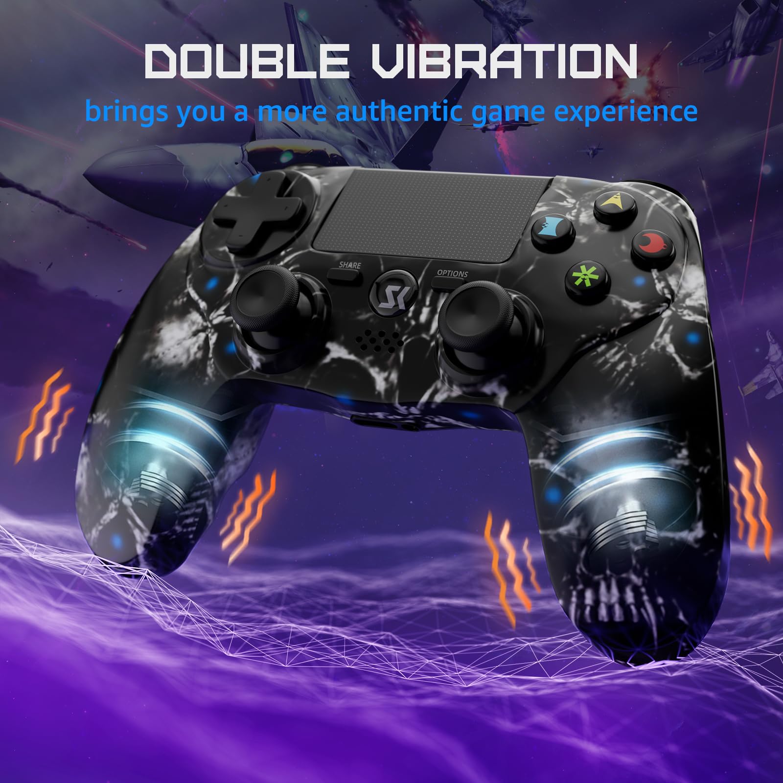 Snapklik.com : ISHAKO Controller For PS4, Wireless Controller 2 Pack ...