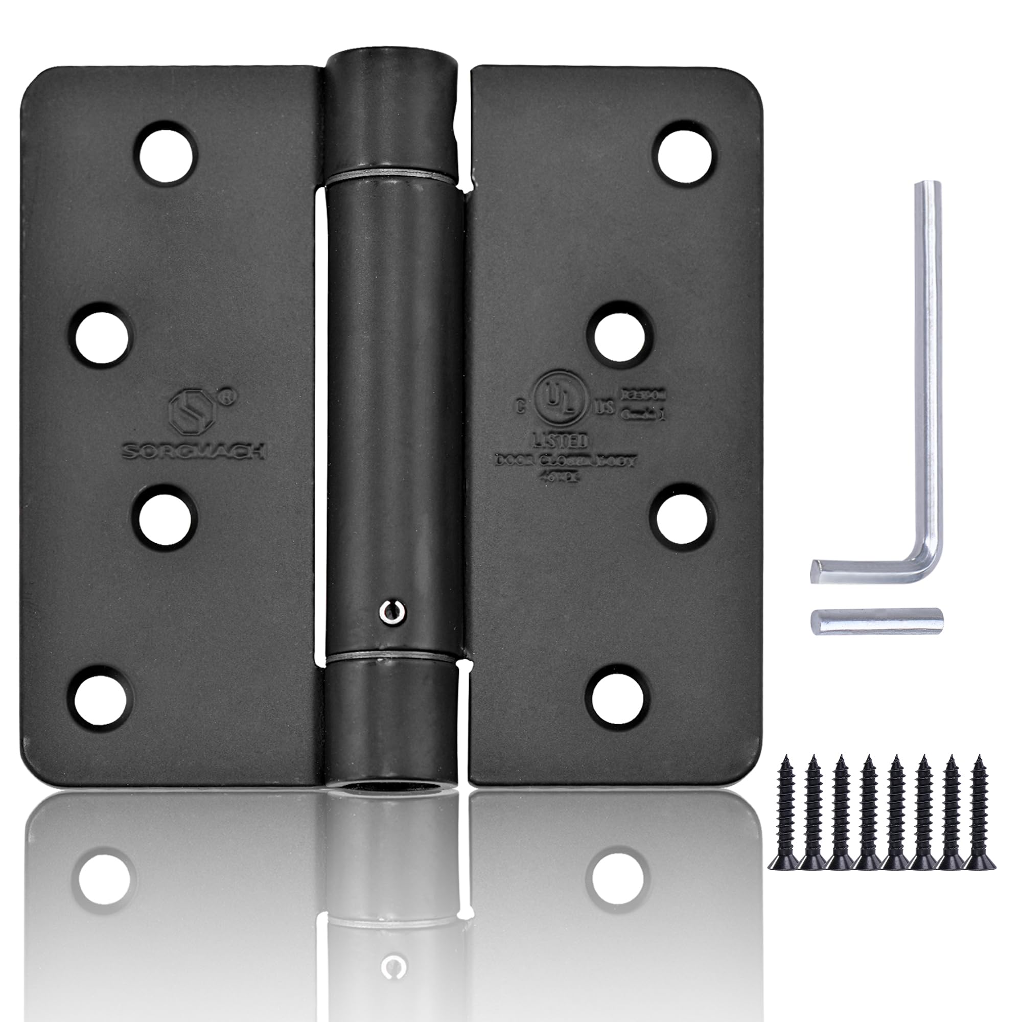 Buy Self Closing Door Hinge 4 inch Matte Black Auto Close Hinge ...