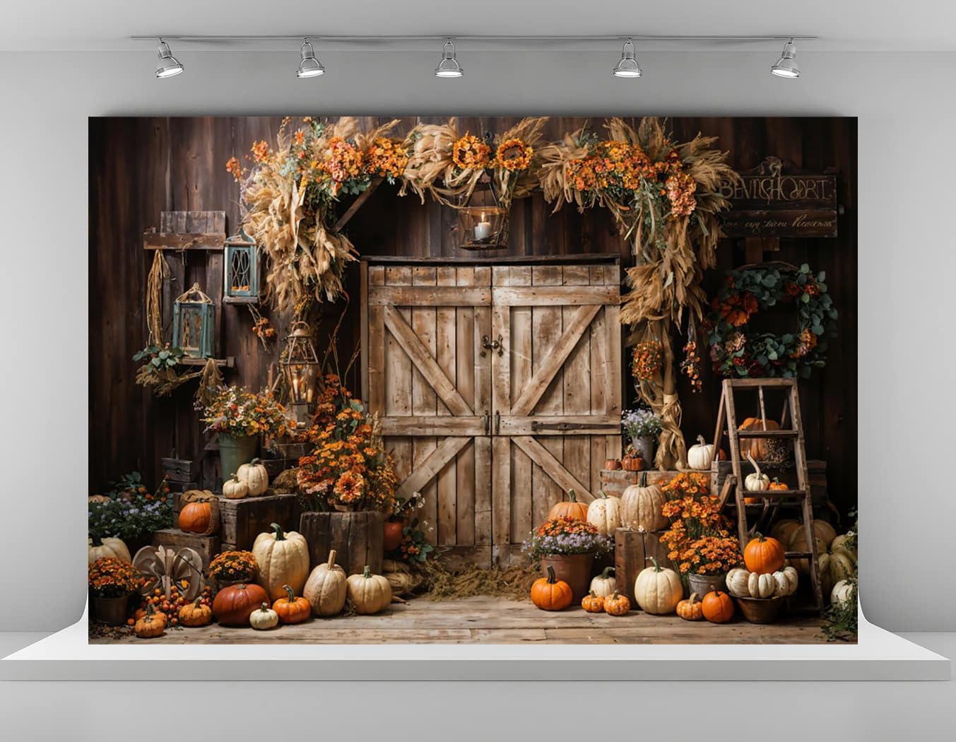 Amazon.com : Thanksgiving Backdrop Kate Fall Pumpkin Background Harvest ...