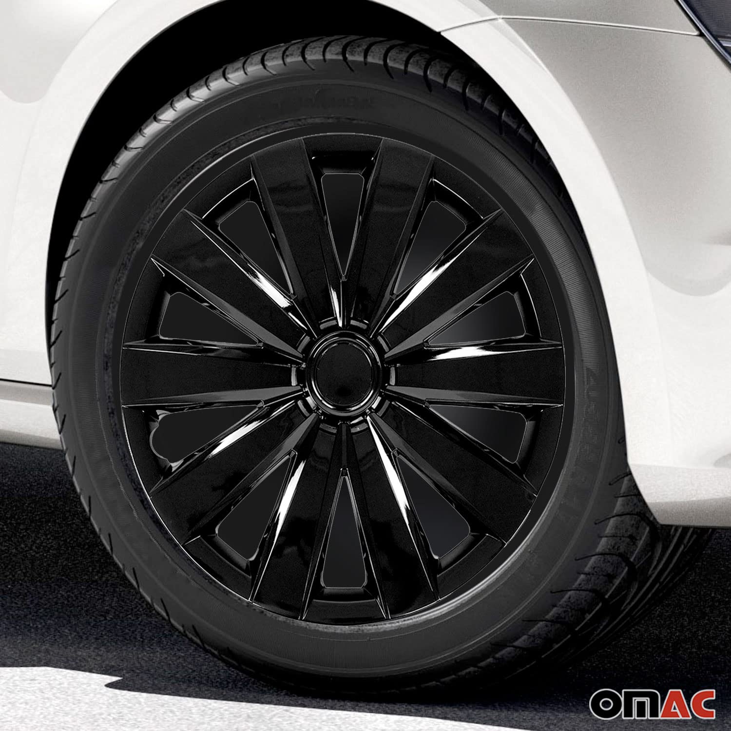 Snapklik.com : ABS Black Hub Caps 16 Inch Set Of 4, Tapas Para Rines 16 ...