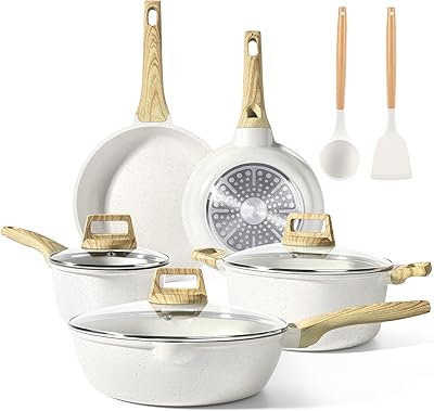 Amazon.com: GoodCook 10-Piece Healthy Ceramic Titanium-Infused Cookware ...