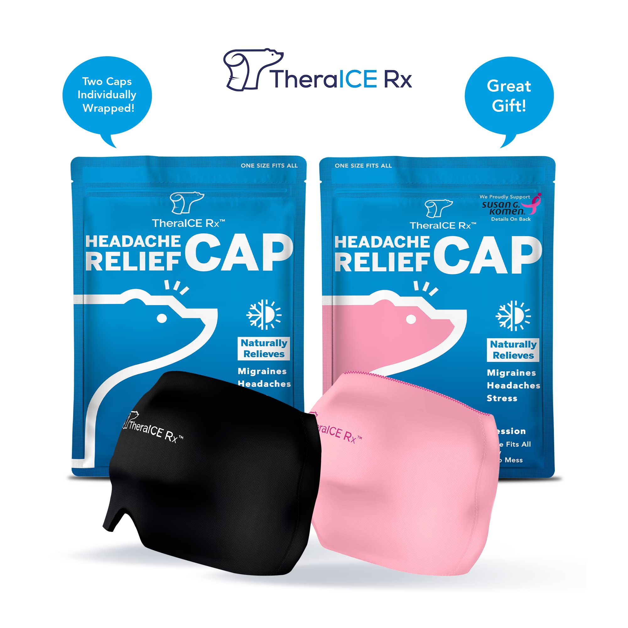 Snapklik.com : TheraICE Migraine Headache Relief Cap, Hot & Cold ...