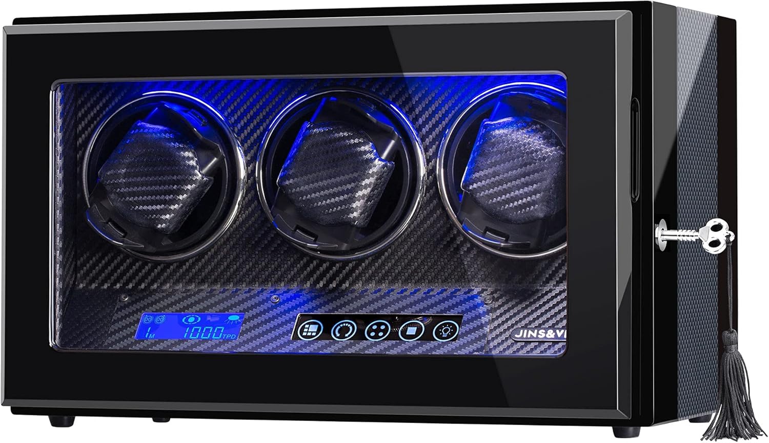 Amazon.com: Watch Winder for 3 Automatic Watches, Intelligent LED/LCD ...