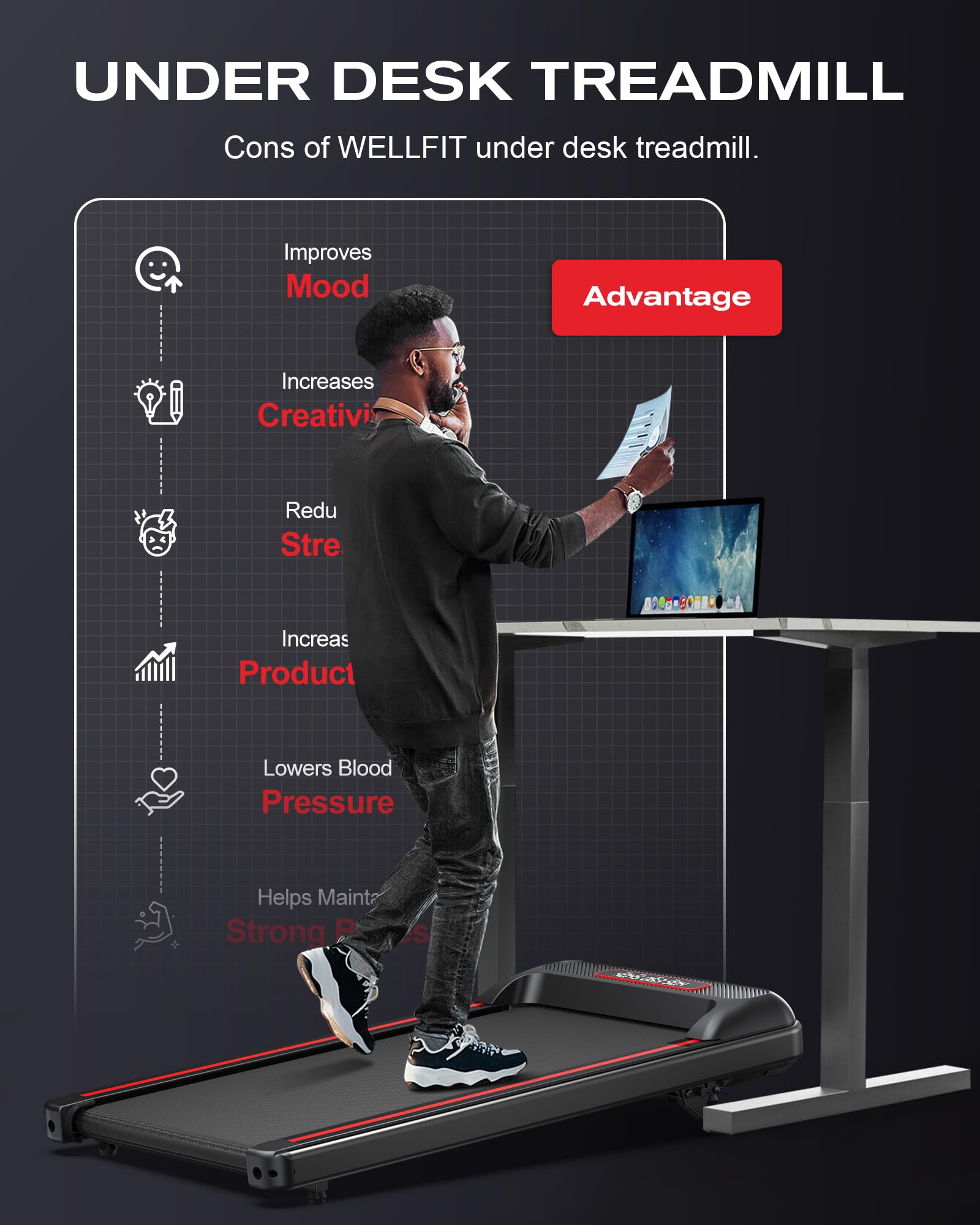 Snapklik.com : Adjustable Incline Treadmills For Home, Foldable Walking ...