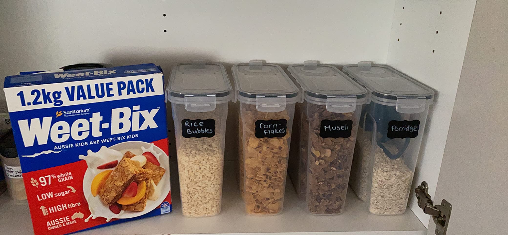 4L Large Food Storage Containers Cereal Containers Set of 4, Geecol ...