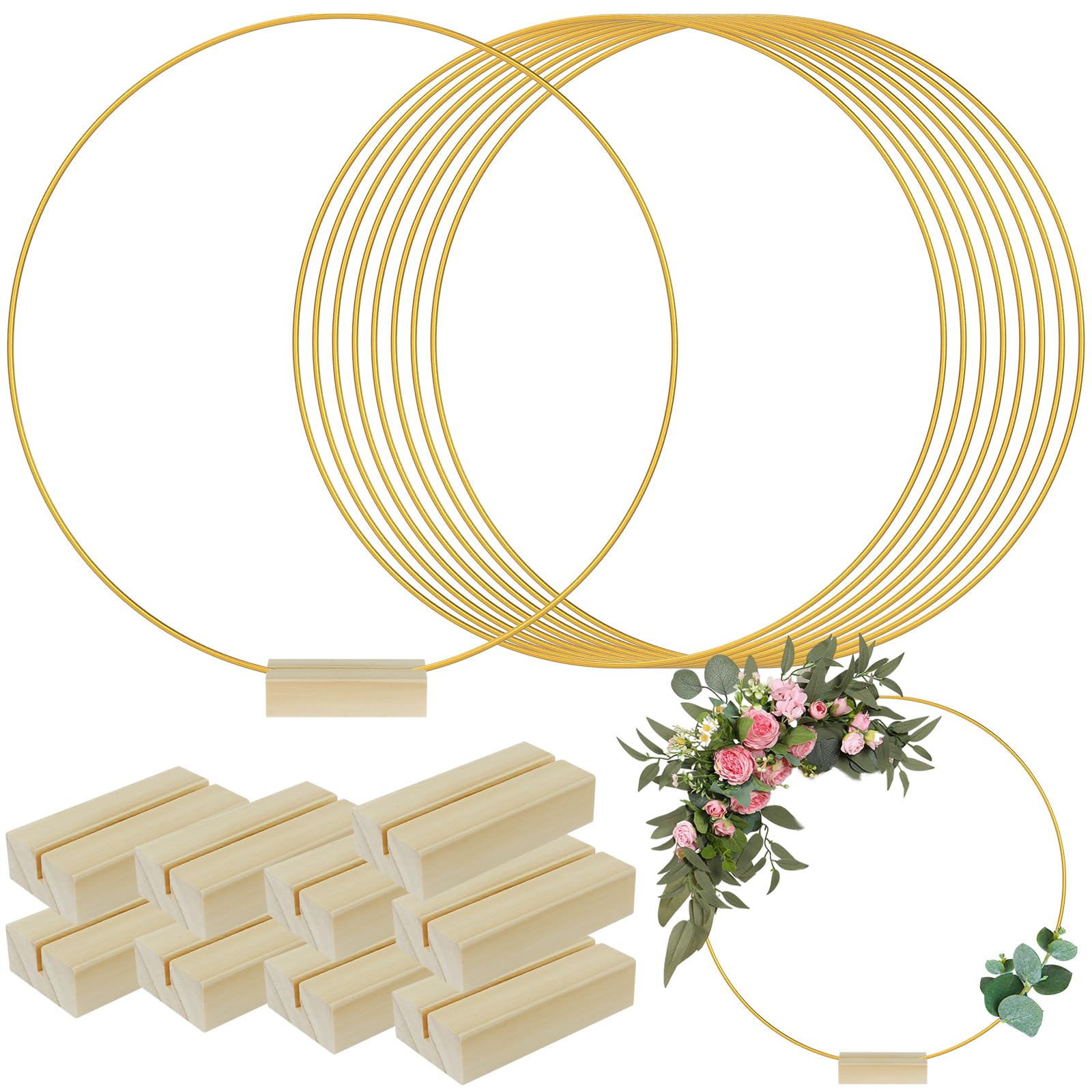 Eummy 10Pcs 30cm/12inch Metal Floral Hoop Centerpiece for Table Metal ...